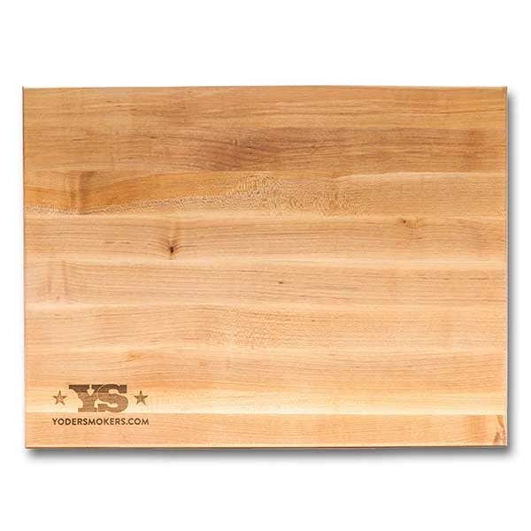 Boos Block Maple Cutting Board with Yoder Smokers Logo