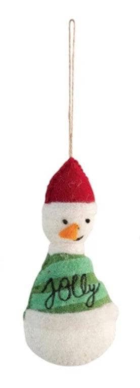 Felt Snowman Ornaments