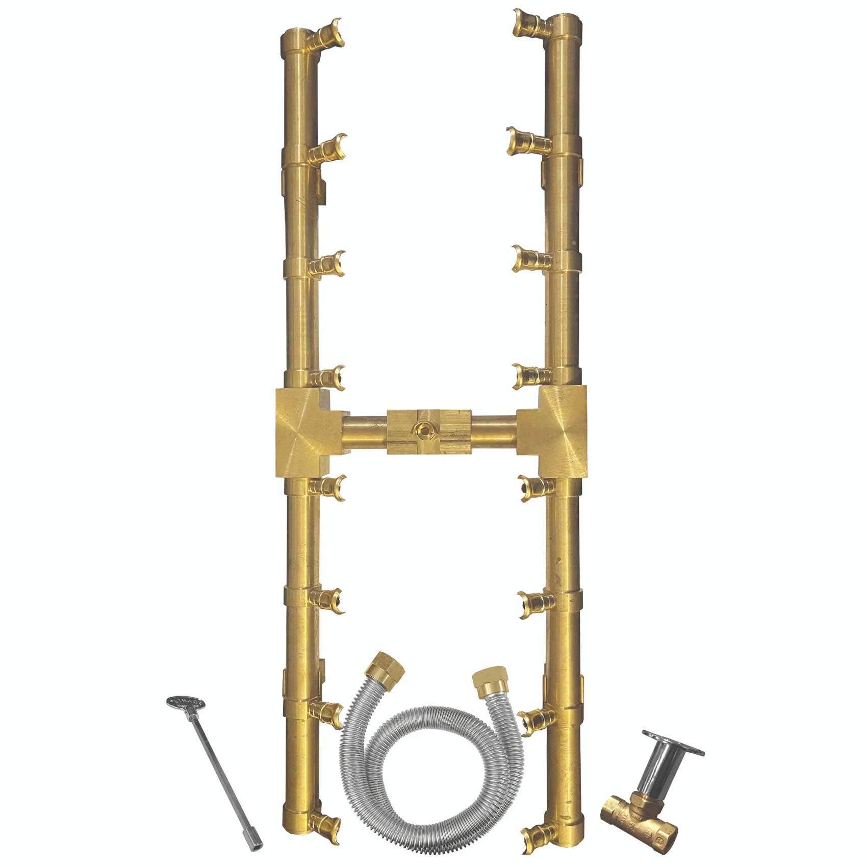 FireGear Pro Series Brass H-Style Burner Kit