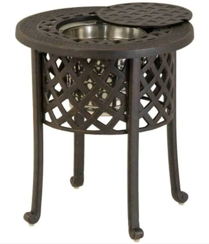 Hanamint Berkshire 20" Round Ice Bucket Side Table (Desert Bronze Fini