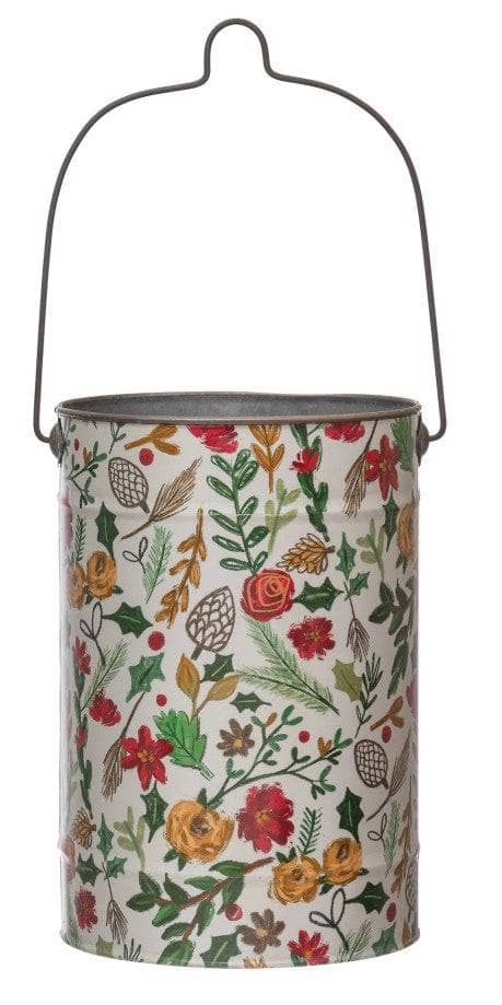 Holiday Metal Buckets with Handle