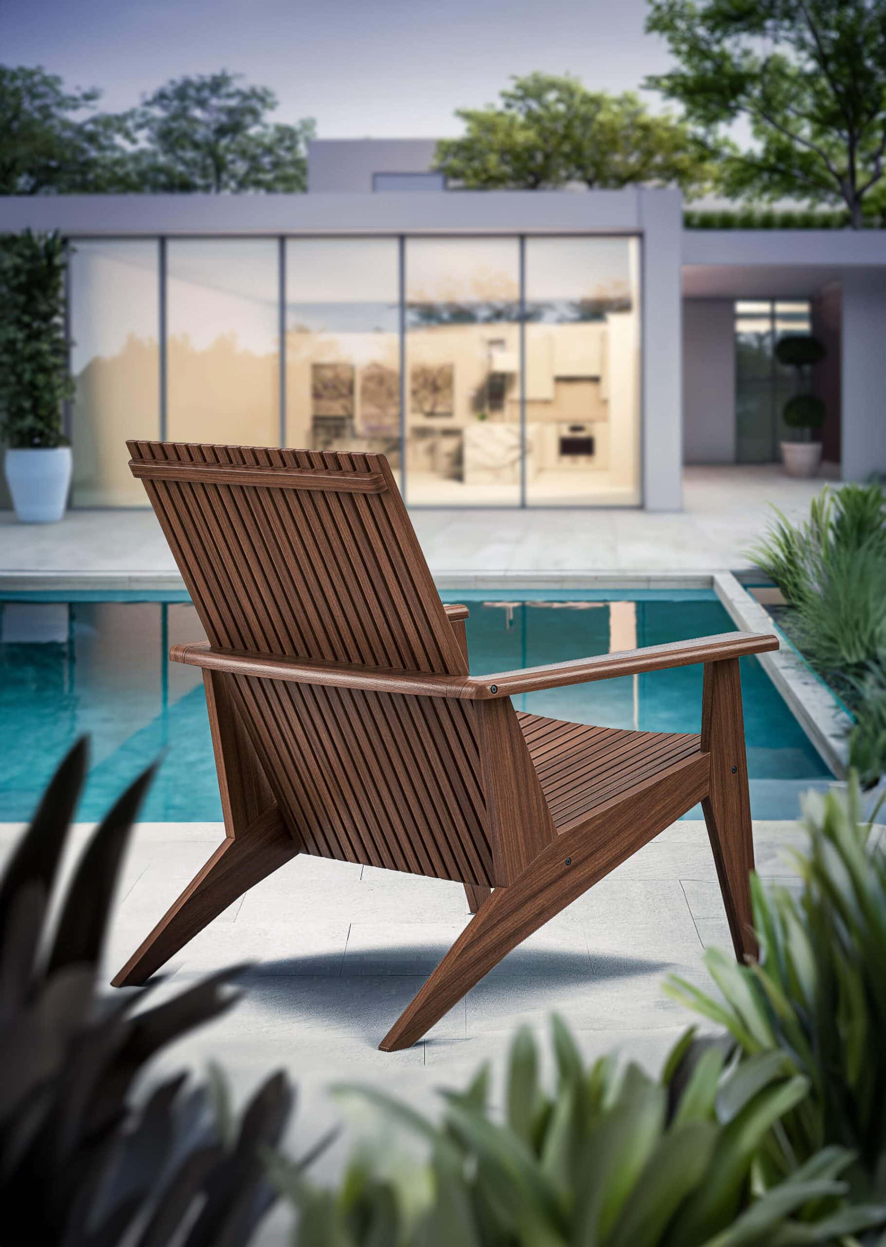 Jensen Outdoor Trellis Lounge Chair