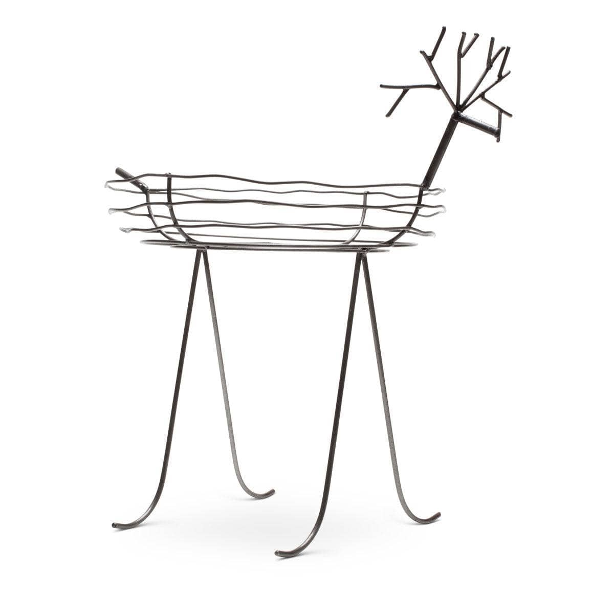Kalalou Large Round Wild Wire Deer Bowl