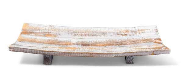 Kalalou Rectangle Curved Wooden Bowls