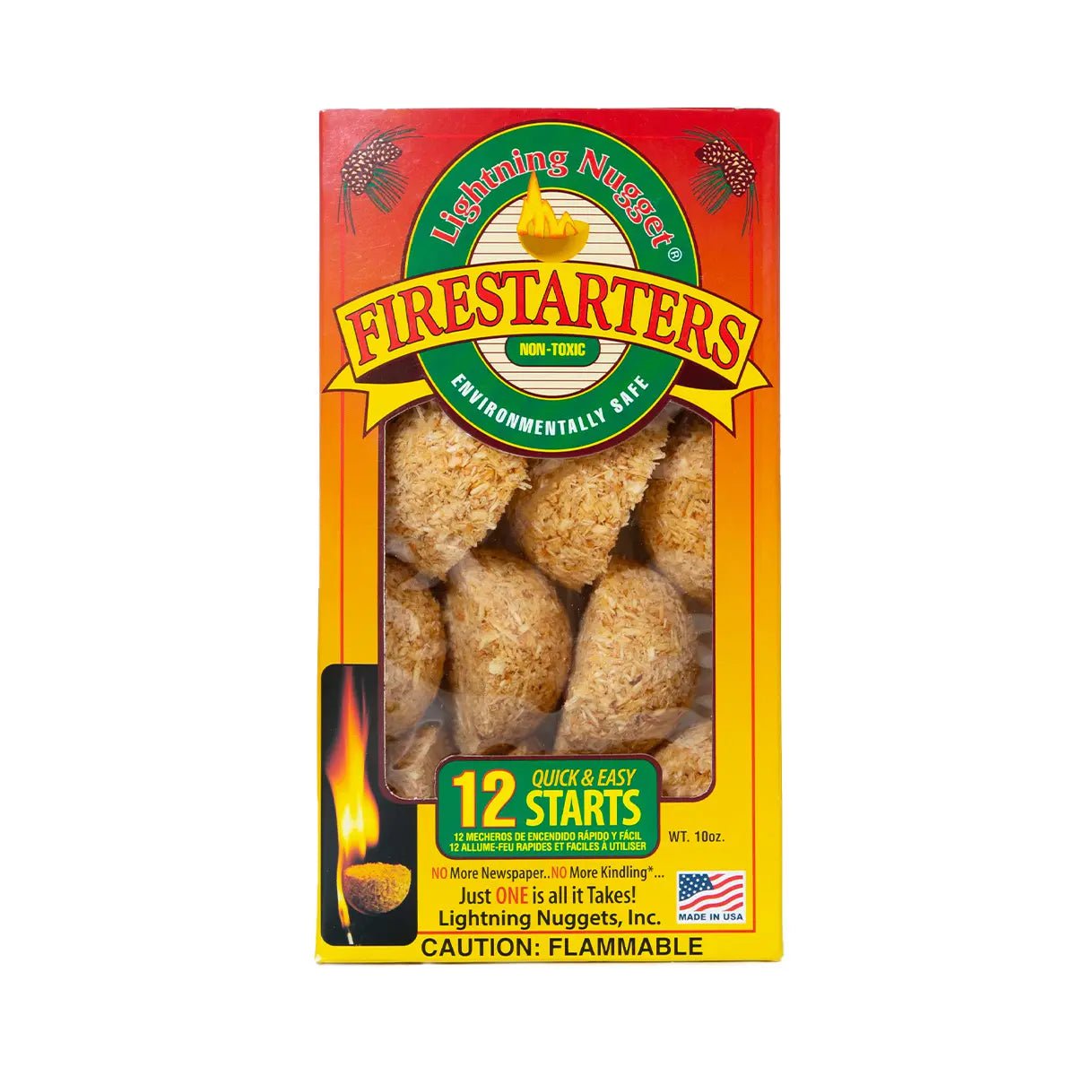 Lightning Nuggets Fire Starters, Box of 12