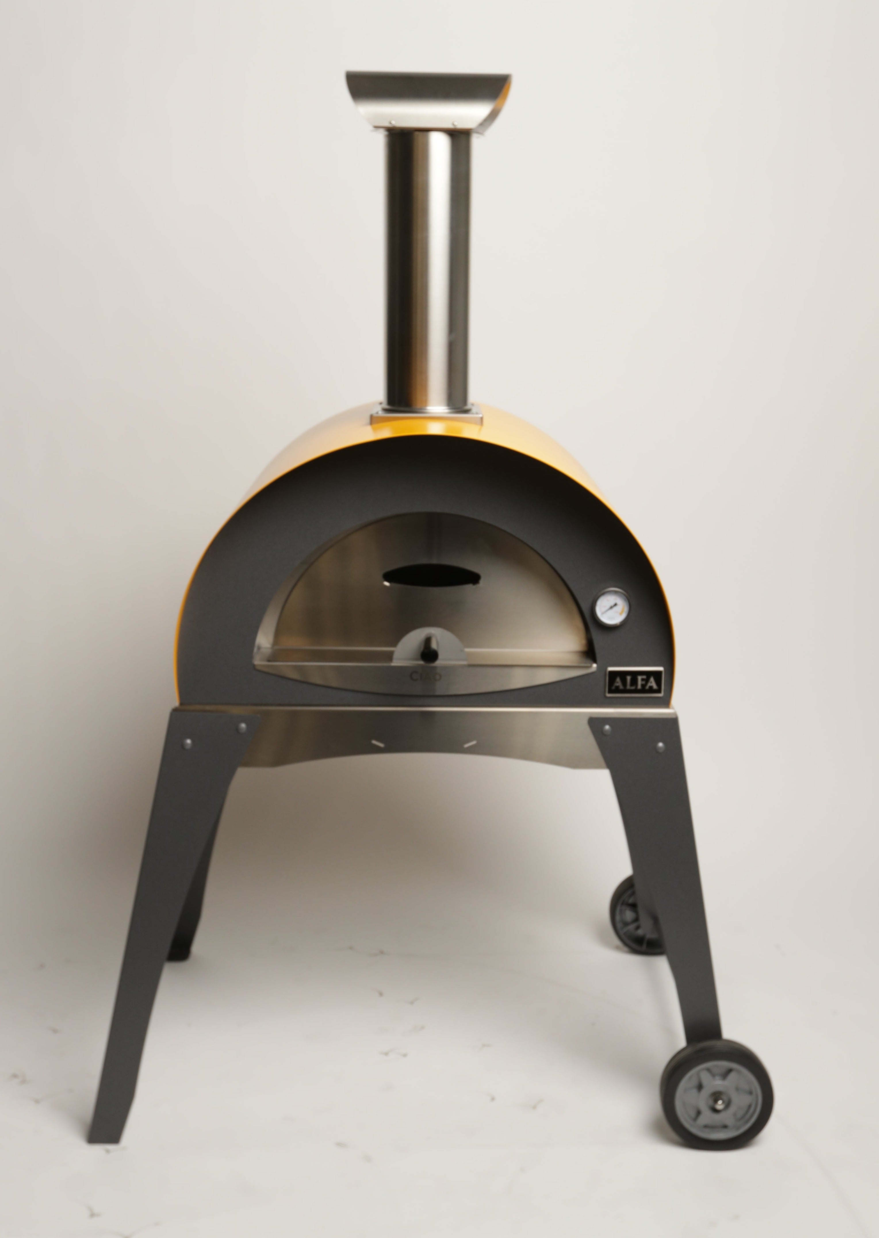 Local Special, Floor Model, Fire Yellow, Alfa Ciao Wood-Fired Oven w/