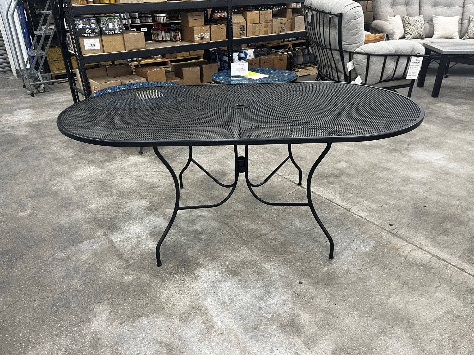 Local Special, Floor Model, Meadowcraft 38" x 72" Oval Micro Mesh Dini