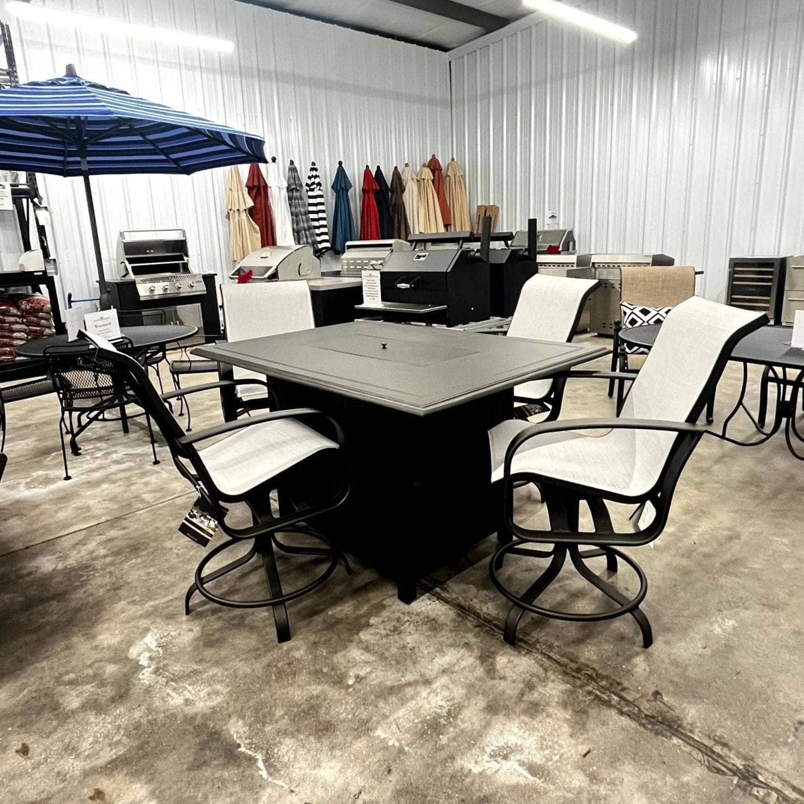 Local Special, Woodard Counter Fire Dining Set, Twilight Finish