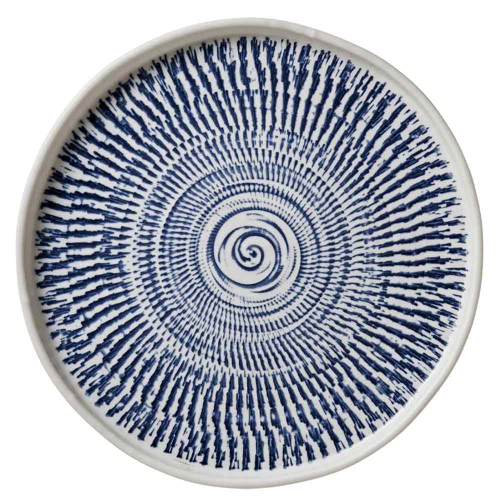 Merritt Tribal Blue Melamine Dinnerware Collection