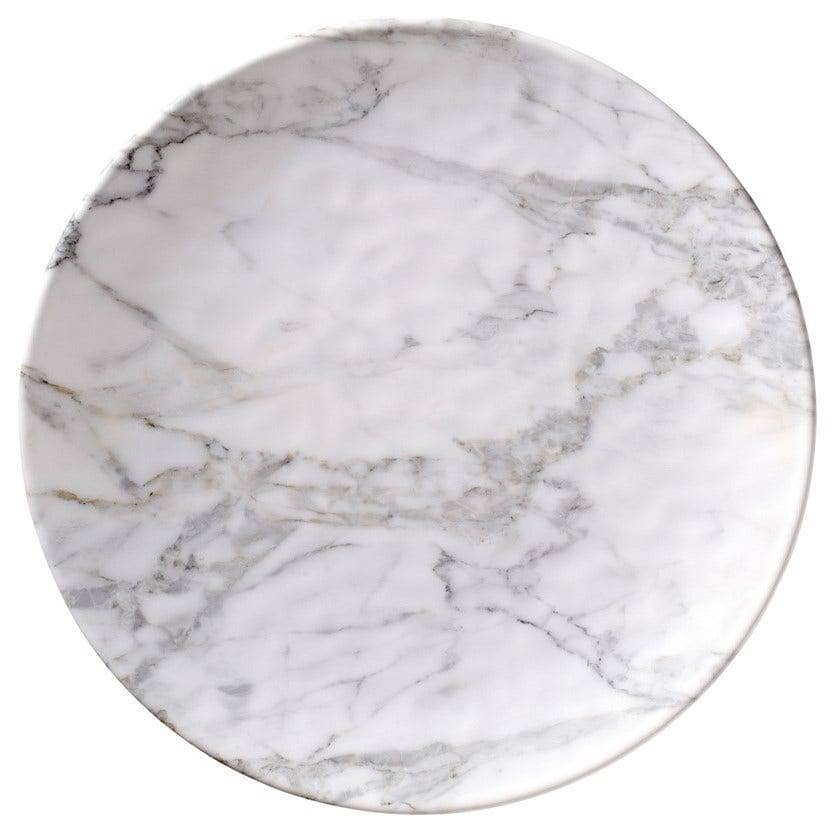 Merritt White Marble Melamine Dinnerware Collection