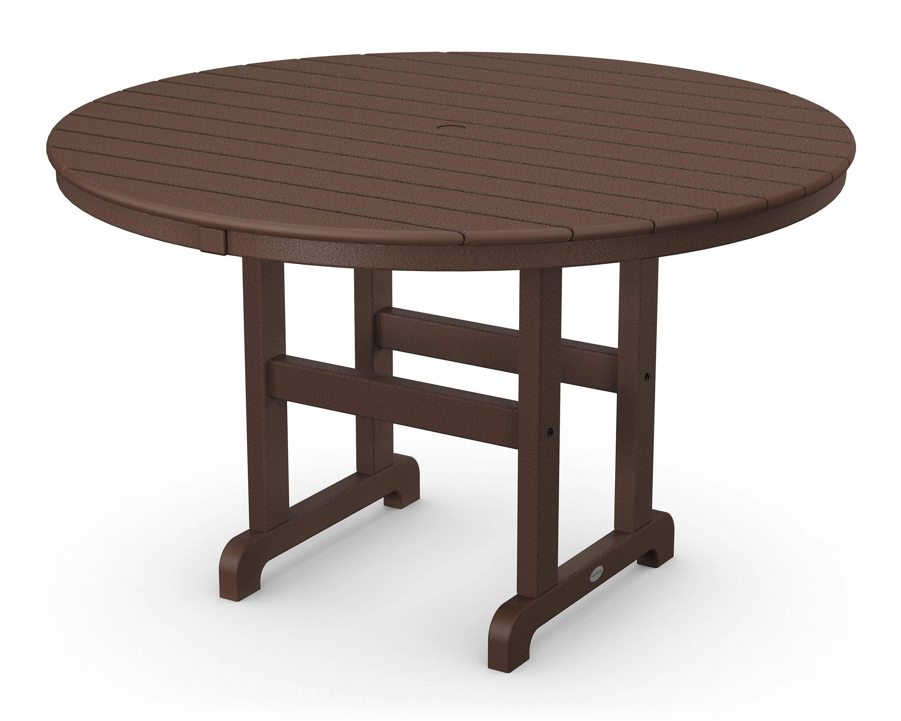 POLYWOOD 48" Round Farmhouse Outdoor Dining Table