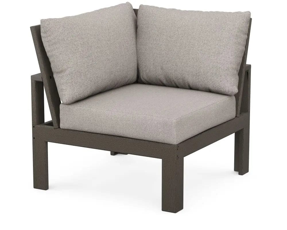 POLYWOOD Edge Modular Corner Chair with Cushion