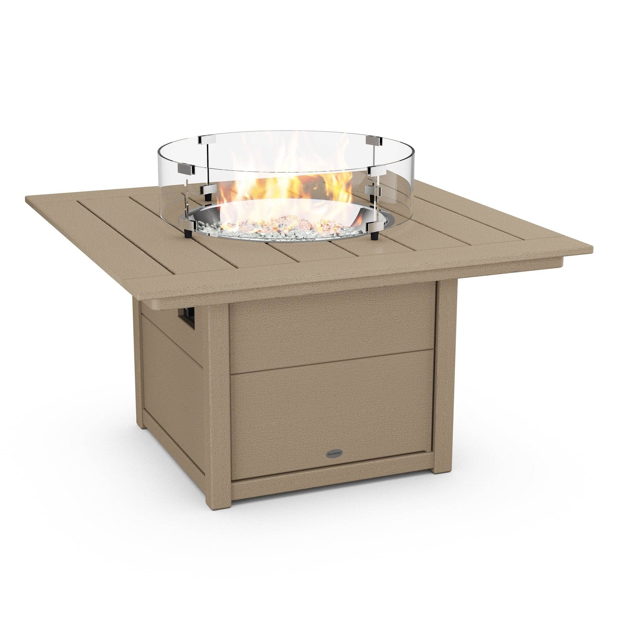 POLYWOOD Square 42" Fire Pit Table