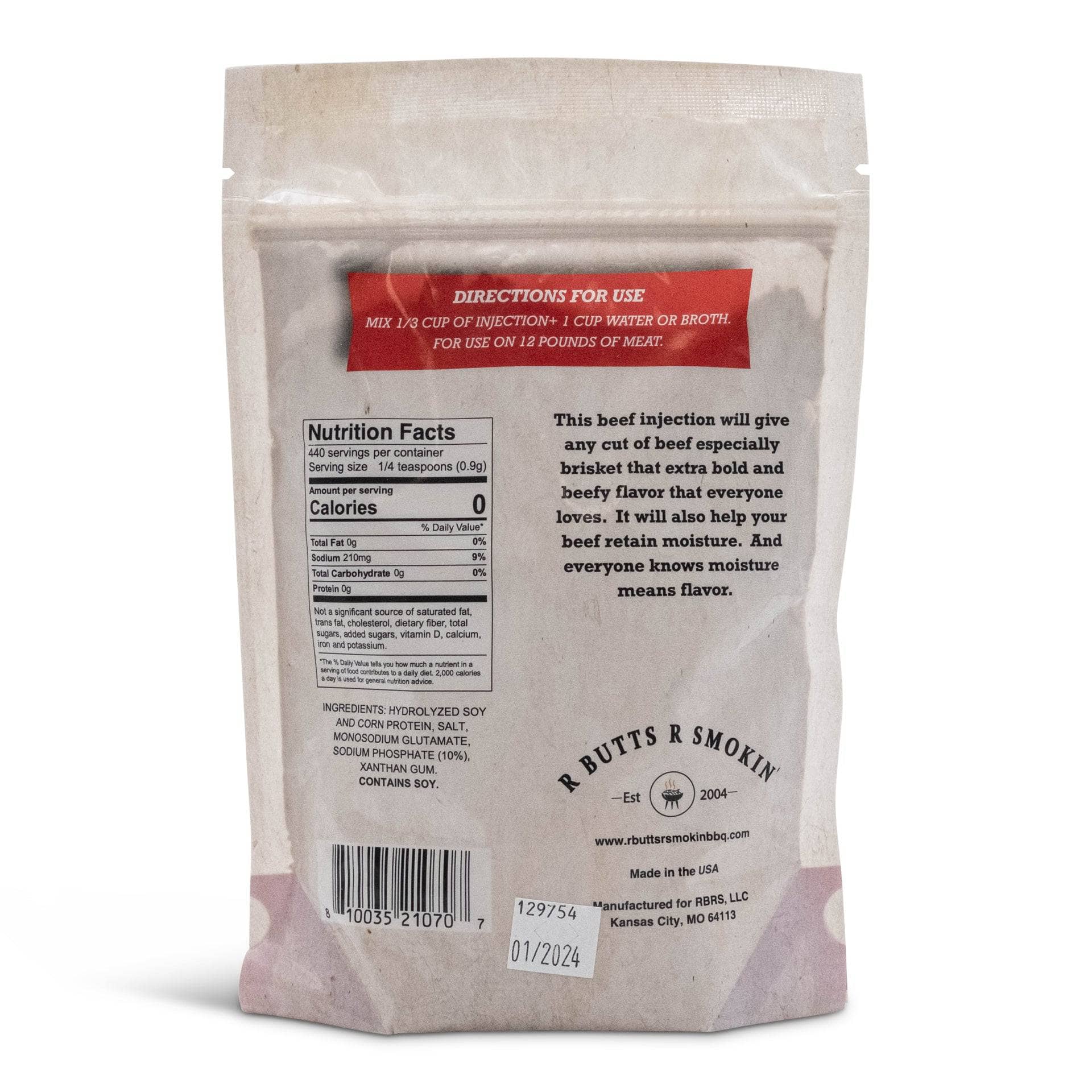 R Butts R Smokin' Double B Beef Injection