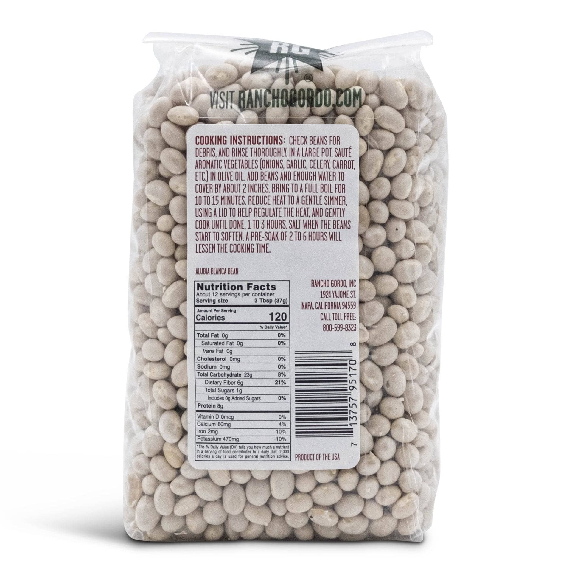 Rancho Gordo Alubia Blanca Beans