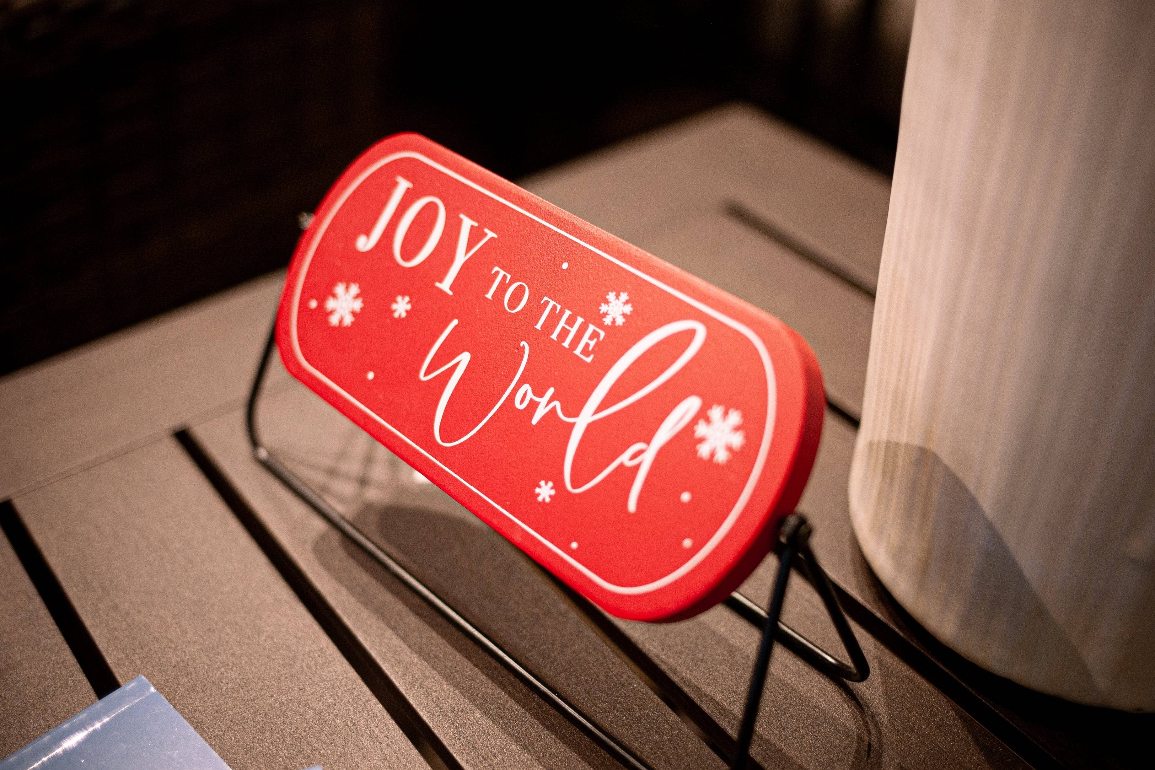 Reversible Wood Holiday Sign with 2 Holiday Sayings