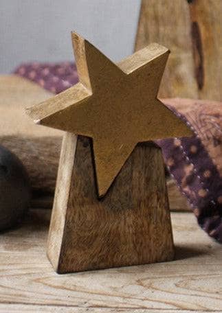 Wooden Star on Base