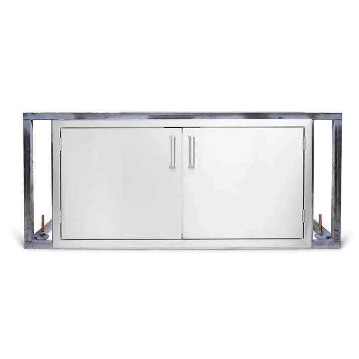 Built-In YS640s Pellet Grill on Double Access Door Island