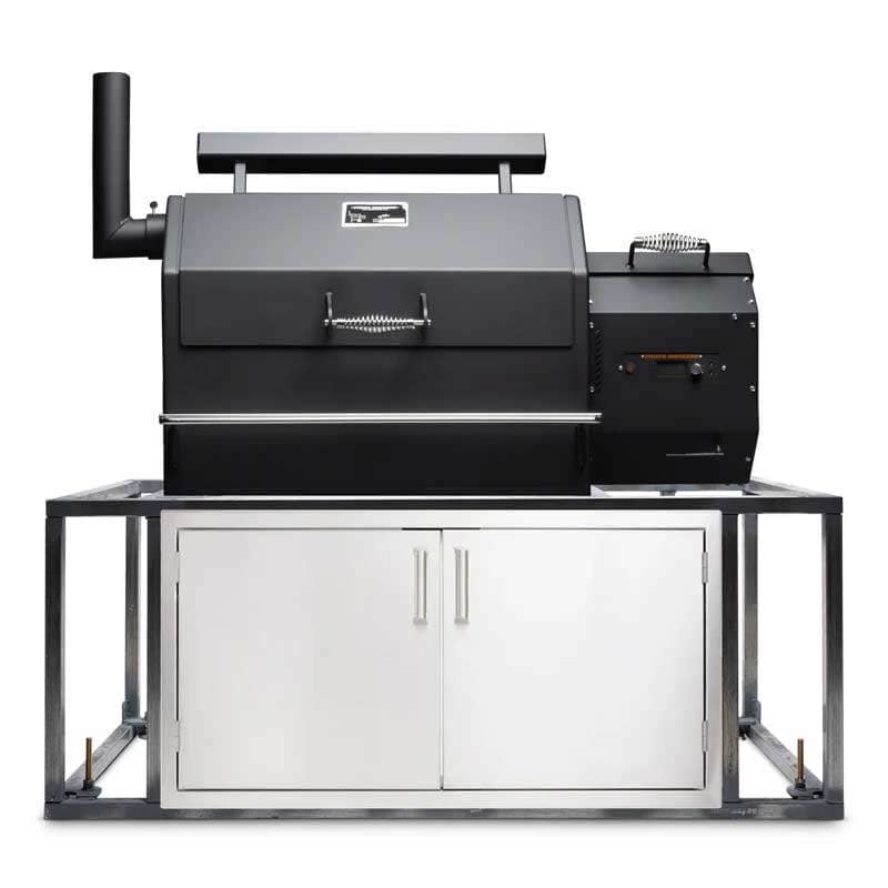 Built-In YS640s Pellet Grill on Double Access Door Island