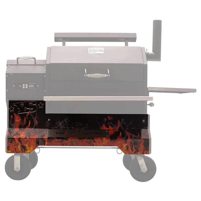 Yoder Smokers YS640 Competition Cart Magnetic Wrap - Orange Flames ...