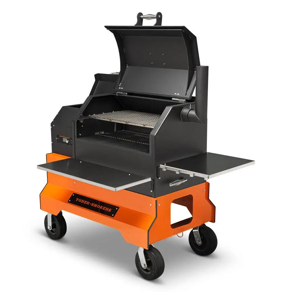 Yoder Smokers YS640s Pellet Grill on Competition Cart